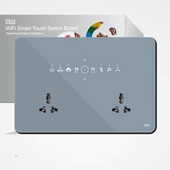 3W 12 Modular wifi smart touch switch board | 3 Lights, 1 Fan, 1 AC, 1 ...