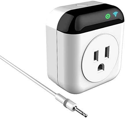 ERYUE Programmable Smart WiFi Thermostat Plug Mini Temperature Controller 10A Plug-in Socket APP ...