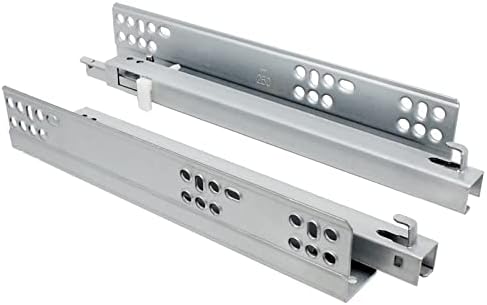 1pair 2 Section Bottom Mounted Drawer Slides with 80 lb Load Capacity ...