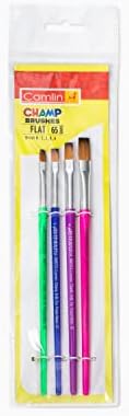 Camlin Champ Flat Brush Set - Pack of 4 (Multicolor) : Amazon.in: Home ...