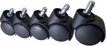 ANCHI Revolving Pin Type Chair Wheel - Set of 5 (TYRE BLK PIN/01 ...