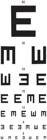 Sugra CHART-E Vision Test Chart (E) snellen chart snellens vision chart ...
