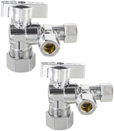 Eastman Multi-Turn Dual Outlet 3-Way Shut-Off Valve, 1/2 Inch CPVC x 3/ ...