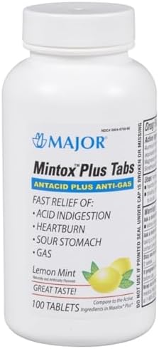 Amazon.com: MAJOR Mintox Plus Tabs - Antacid Plus Anti-Gas Tablets ...