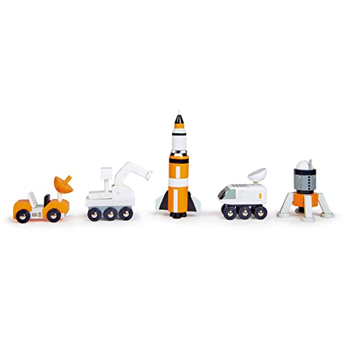 Tender Leaf Toys Space Voyager Set – Wooden Moon Landing Space Vehicles ...
