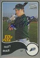 Matt Diaz Tampa Bay Devil Rays 2003 Topps Bazooka 1st Year Card ...