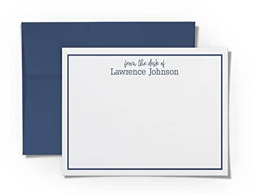 Amazon.com: Personalized Notecards for Men, Professional Stationery ...