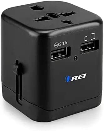 Universal Travel Adapter with Dual USB Ports (2.4A Fast Plug Charging ...