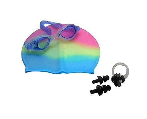 Buy Indigo Creatives Kids Boy Girl Swimming Kit with Goggles and Cap ...