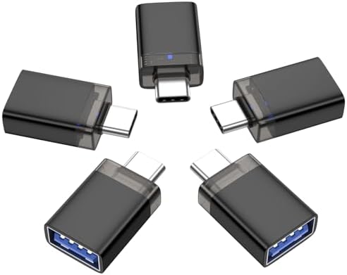 Amazon.com: Fidioto (5Pack) USB to USB C Adapter, USBA Female to USBC ...