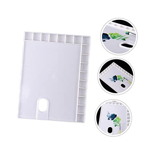STOBOK 3pcs 17 Palette Watercolor Paint Tool Trays Plastic Paint Tray ...