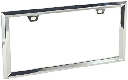 Amazon.com: Creathome 3D Chrome License Plate Frames, Pure Zinc Alloy ...
