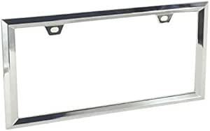 Amazon.com: Creathome 3D Chrome License Plate Frames, Pure Zinc Alloy ...
