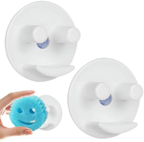 Smiley Face Sponge Holder, 2pcs Scrub Sponge Holder for Daddy Mommy ...