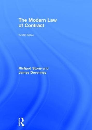 The Modern Law of Contract: Stone, Richard, Devenney, James ...