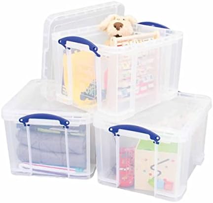 Really Useful Plastic Storage Box 35 Litre Clear with 10 x A4 ...