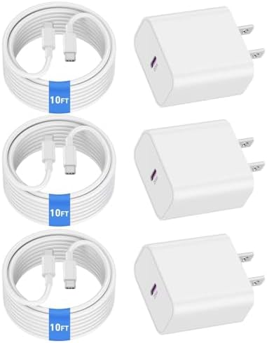 for iPhone 15 Charger Fast Charging 10ft,Apple 20W USB C Wall Block and ...