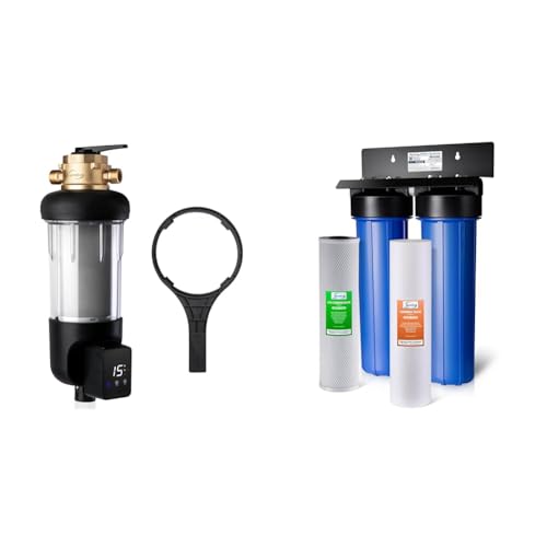 iSpring WSP50ARJ-BP Whole House Prefilter, Spin-Down Sediment Water ...
