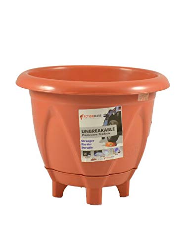 ACTIONWARE 15 LIT UNBRECABLE Heavy Duty Plastic Planter Pots with ...