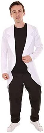 Amazon.com: HPO Adult Men's Crazy Scientist Lab Coat Uniform Costume ...