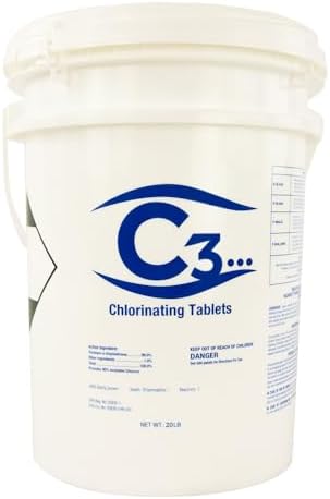 Amazon.com : C3-40lb Chlorine Tablets, 3 Inch | Swimming Pool & Spa ...