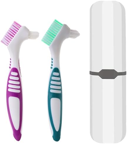 Amazon.com : EXEXIUO 2Pcs Denture Cleaning Brush Kit False Teeth ...