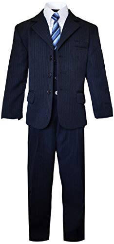 Black n Bianco Boys Pinstripe Suit with Matching Tie Size 2-20 | Amazon ...