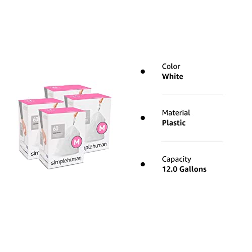 Snapklik.com : Simplehuman Code M Custom Fit Drawstring Trash Bags In ...
