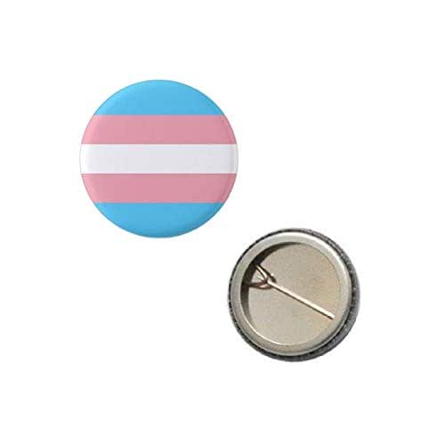 Amazon.com: Transgender Classic Trans Pride Flag Pin 1” Round Circle ...