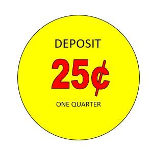 Amazon.com: 2" Round Price Candy Vending Toy Capsule Sticker .25 Cent ...