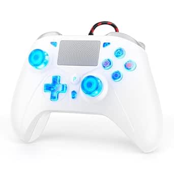 Amazon.com: Gamrombo LED Wired Controller for PS5/PS5 Pro/PS5 Slim, Compatible withPS4/PC with 3 ...