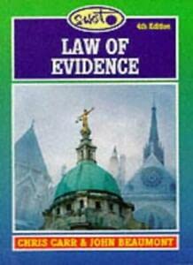 SWOT: Law of Evidence: Carr, Chris, Beaumont, John: 9781854314864 ...