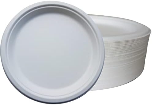 Extra Strong 7inch (18cm) Bagasse Plates | 50 Pack | Paper Plates ...