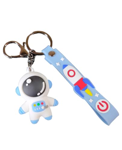 WOW Keychains Silicone Astronaut Keychain, Multicolour (Pack of 1 ...