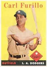 1958 Topps Regular (Baseball) Card# 417 Carl Furillo of the Los Angeles ...