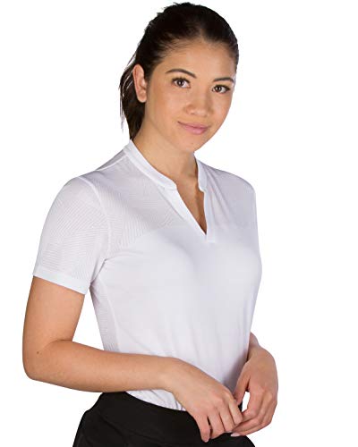 Three Sixty Six Women’s Short Sleeve Collarless Golf Polo Shirt - Dry ...