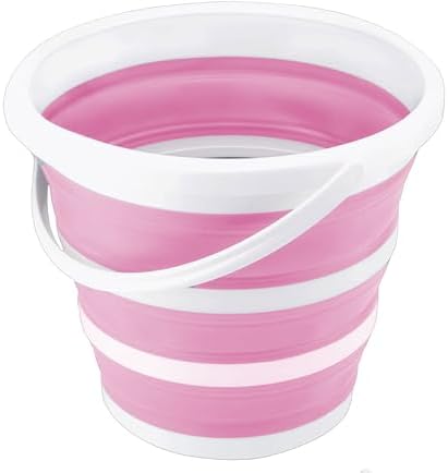 Amazon.com: Silver One Collapsible Bucket with Lid - 10L (2.6 Gallon ...