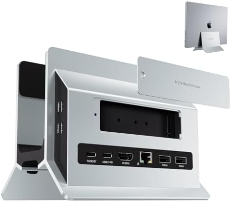 Amazon.com: PULWTOP Vertical Laptop Docking Station for MacBook Pro Air ...