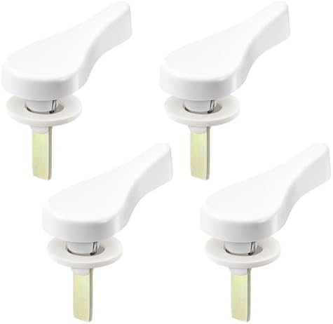 Amazon.com: Zonon 4 Sliding Door Latch Lever Spindle White Steel Pin ...