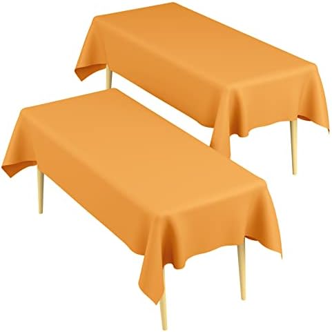Amazon.com: PARTY ULYJA Orange Plastic Tablecloths 2 Pack Disposable ...