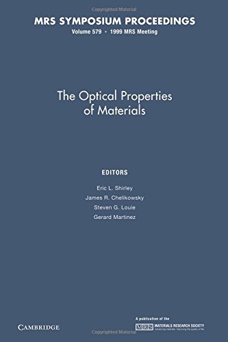 Amazon.com: The Optical Properties of Materials: Volume 579 (MRS ...