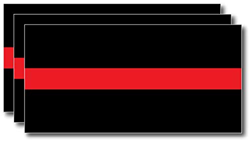Buy 3 Pack of Reflective Thin Red Line Firefighter Fire Department Fire ...