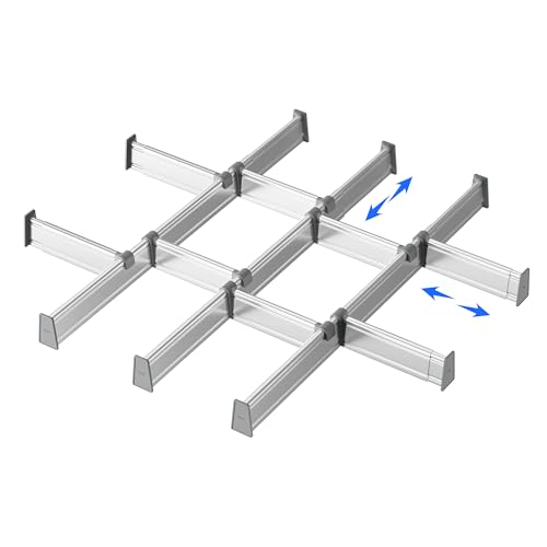 niffgaff Drawer Divider-Aluminum Drawer Separators Splitter, Adjustable ...