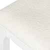WOLTU Dressing Table Stool, White Padded Vanity Stool, Make-up Chair ...