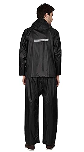 Duckback Men's Rider Solid Raincoat pant style with Jacket (Large ...