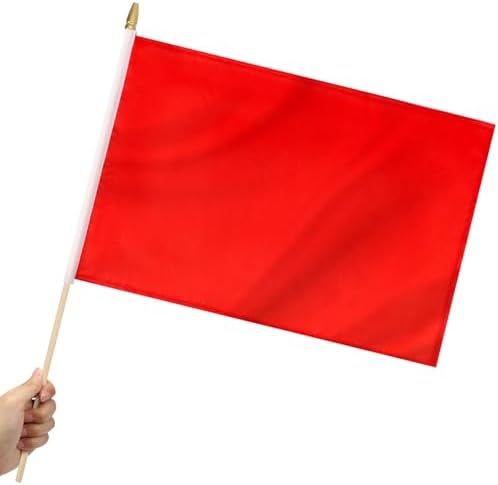 Amazon.com : Yingnner 12 Pack Red Stick Flags Small 12x18 Inch Hand Held Flags with 24 Inch ...