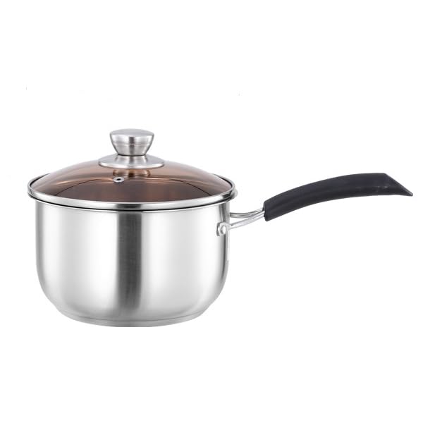 Amazon.com: Stainless Steel Saucepan 2.5 Quart, UNOSCHRIM Milk Cooking ...