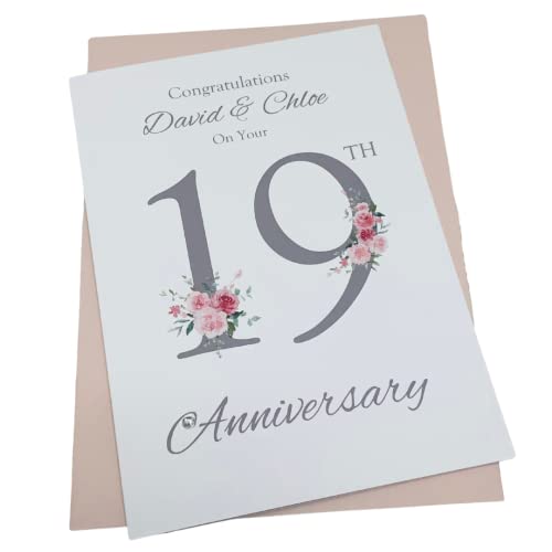 19th Wedding Anniversary Card - Bronze 19 Year Nineteenth Anniversary ...