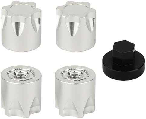 Amazon.com: Pothyes 4PCS Aluminium Wheel Rim Center Cap M4 Nuts with ...