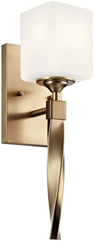 KICHLER Marette 5" 1 Light Wall Sconce with Satin Etched Cased Opal ...